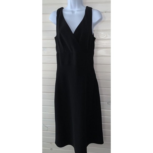 Mark Shale | Dresses | Nwt Mark Shale Sz 4 Black Crossover Vneck Dress ...